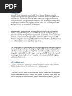 Overview of MS Word Interface Features | PDF | Microsoft Word | Paragraph