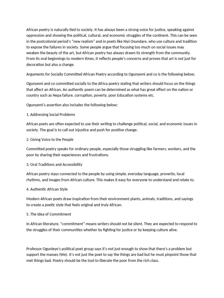 Poetry | PDF | Poetry | Social Justice