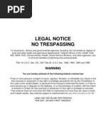 No Trespass Lawful Notice | PDF