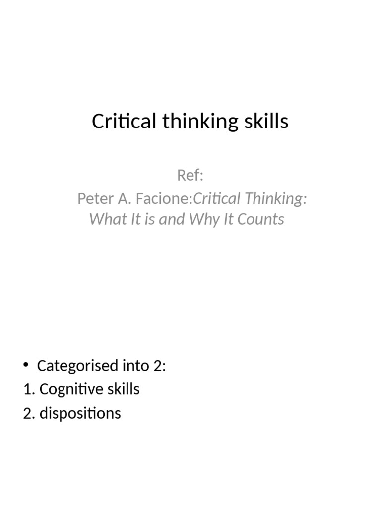 Critical Thinking Skills 3 (1) | PDF | Critical Thinking | Thought