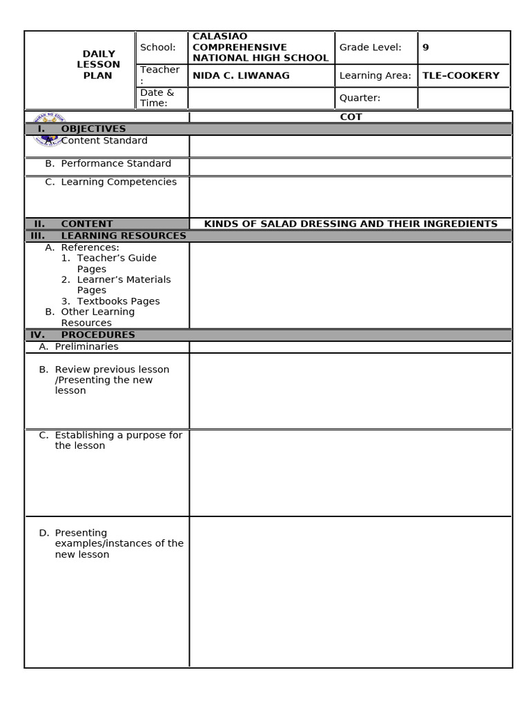 DLP Template | PDF | Teachers | Pedagogy