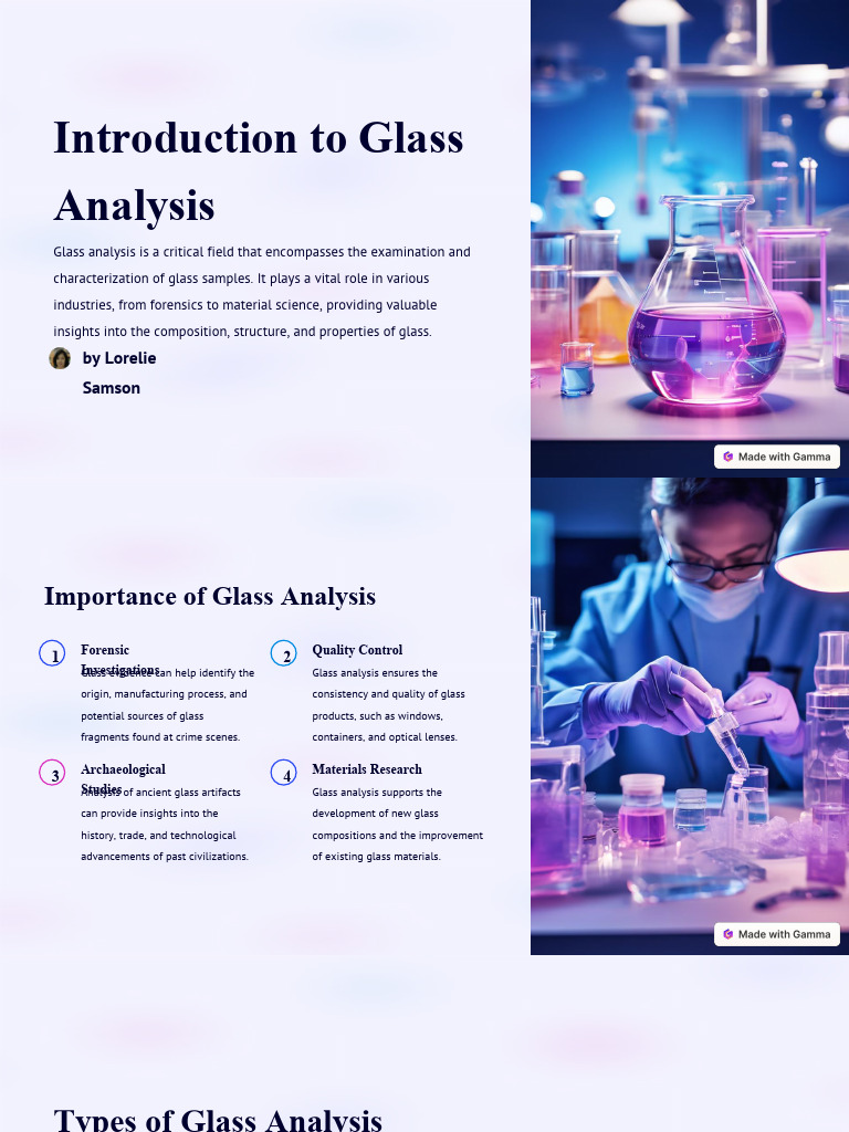 Introduction To Glass Analysis | PDF | Glasses | Thermal Analysis
