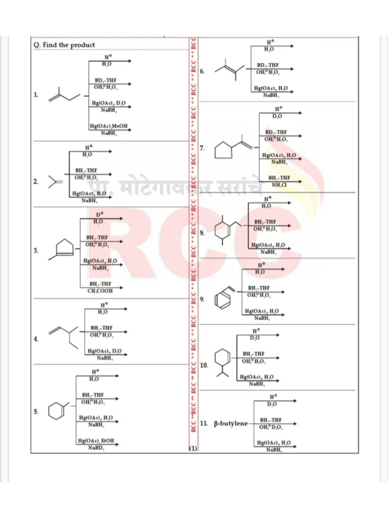 Organic Reactions Practice | PDF