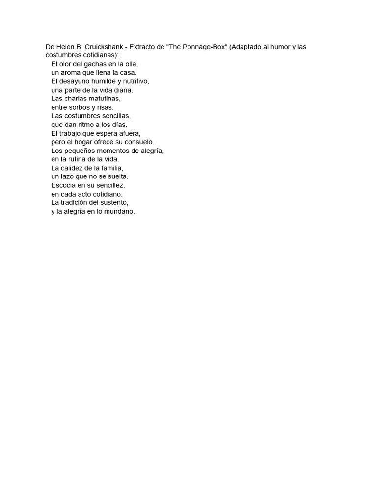 Helen B. Cruickshank - Extracto de -The Ponnage-Box- (Adaptado Al Humor ...