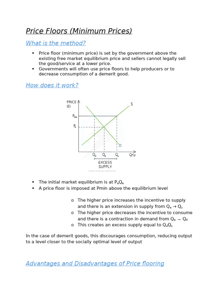Price Floors | PDF | Economic Equilibrium | Market (Economics)