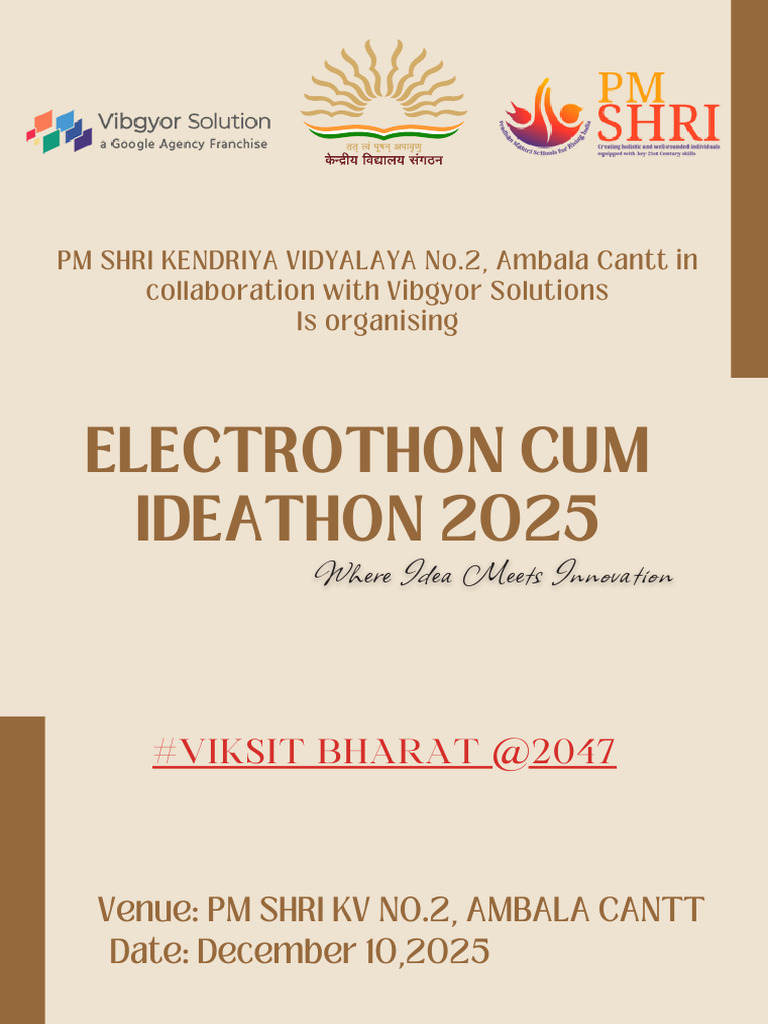 Electrothon Cum Ideathon 2025 - Event Proposal - 20260123 - 121123 ...