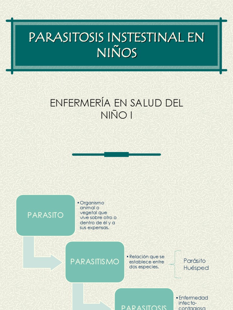 Parasitosis Instestinal en Niños | PDF | Especialidades Medicas ...