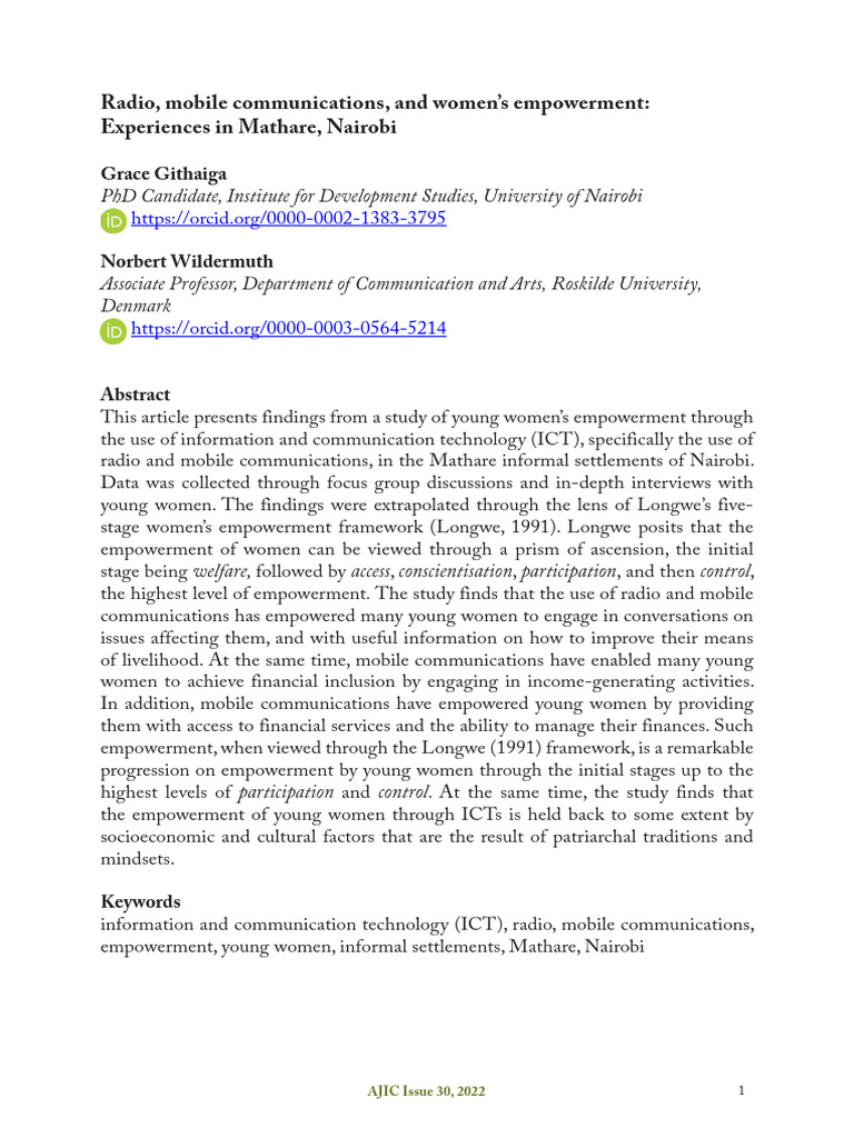 AJIC Issue 30 2022 Githaiga Wildermuth | PDF | Banks | Focus Group