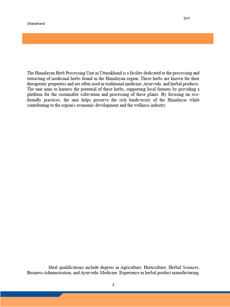 Himalayan Herb Processing Unit | PDF | Ayurveda | Waste