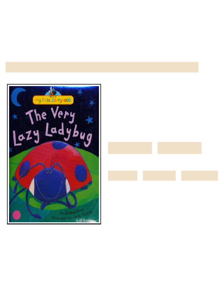 The very lazy ladybug ebook hot release 2026 | PDF