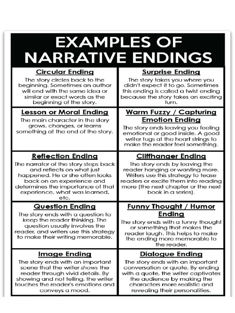 Ending For Narative | PDF