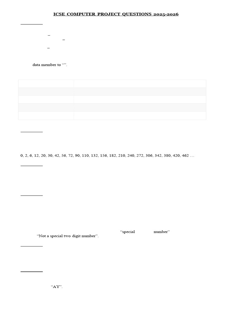 Icse Computer Project Work 2025-2026 | PDF | String (Computer Science ...