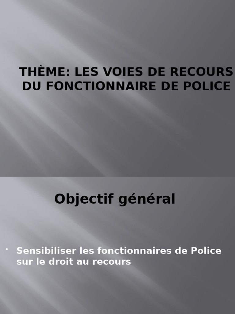 Voies de Recours Du Fonctionaire PN | PDF | Institutions ...