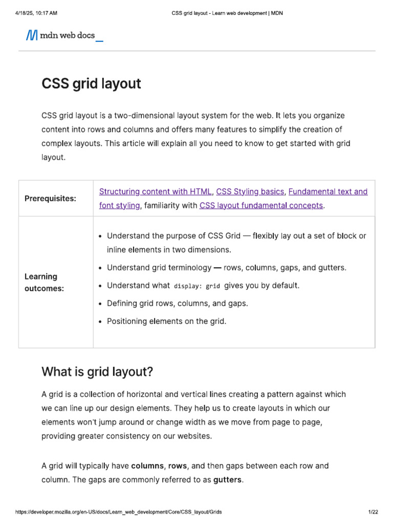 Grid Layout | PDF
