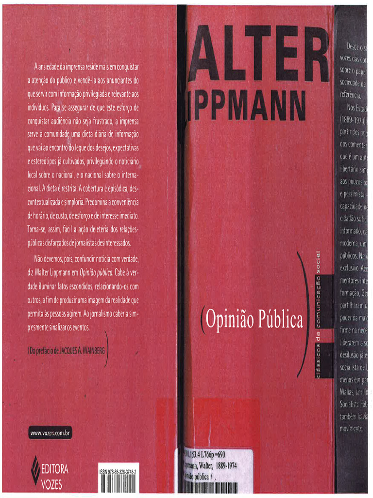 LIVRO_WALTER_LIPPMANN_-_OPINIAO_PUBLICA | PDF