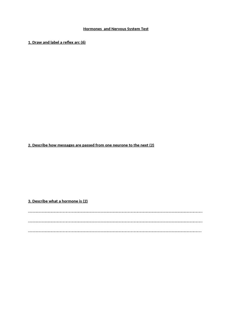 Hormones Test | PDF