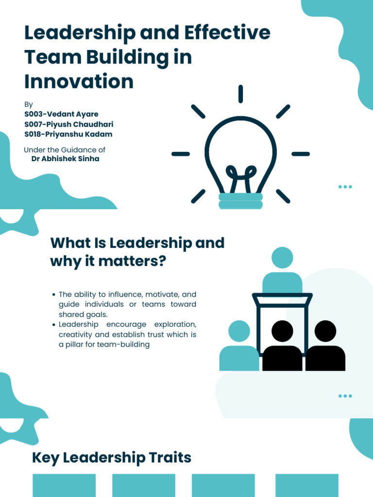 Leadership and Effective Team Building in Innovation - 20251116 ...