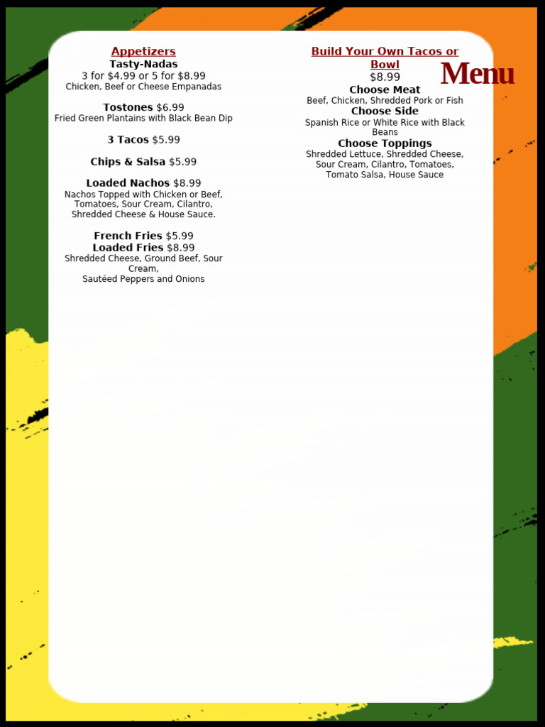 Lets Eat Menu Final | PDF | Hamburgers | Foods