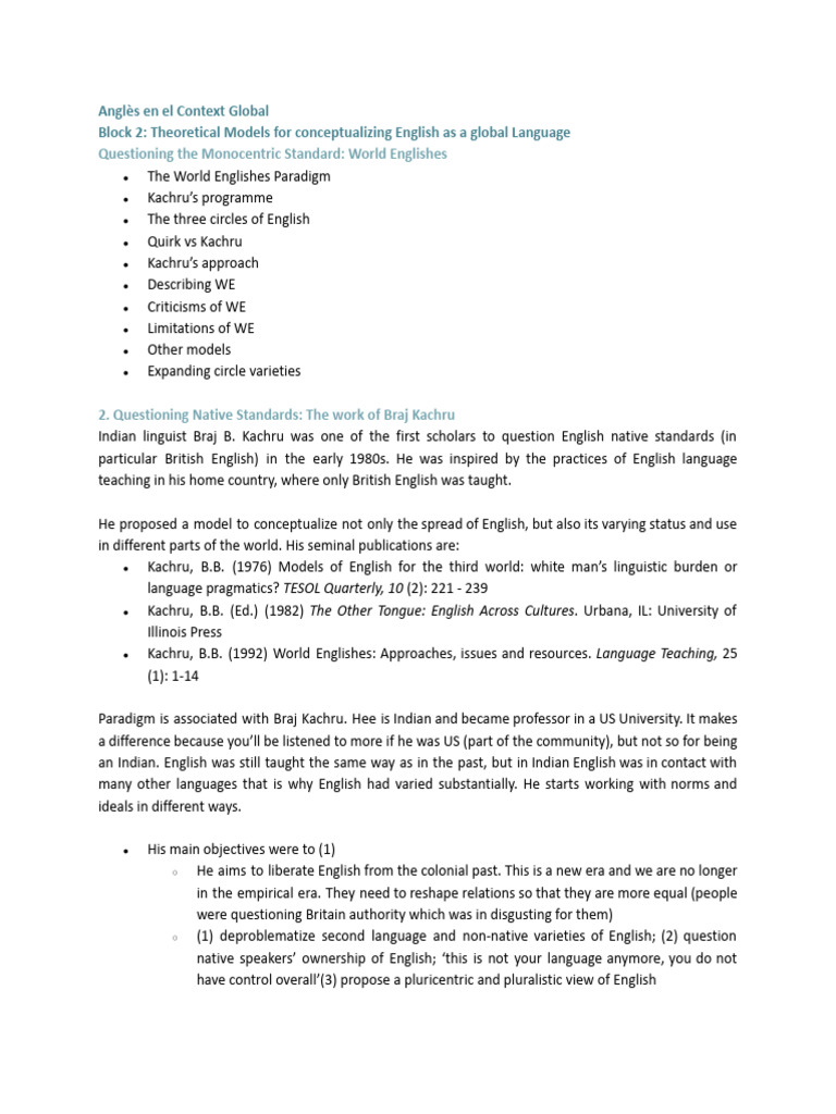 Còpia de Còpia de Anglès en Context Global - BLOCK 2 | PDF | English ...