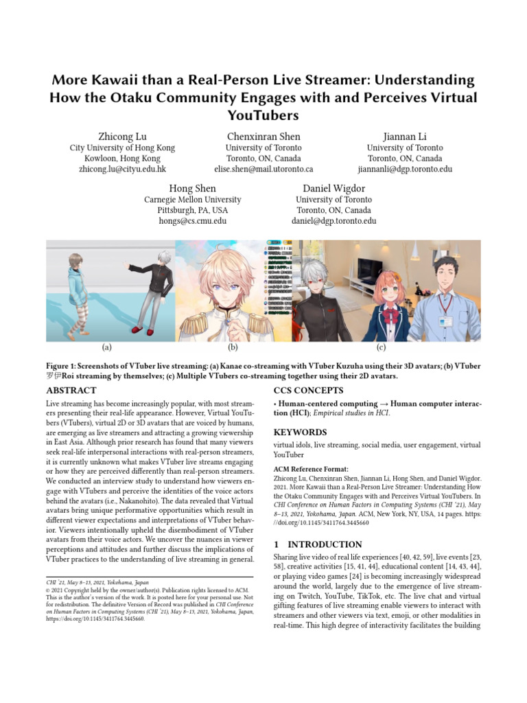 Chi 2021 V Tuber | PDF | Anime And Manga Fandom