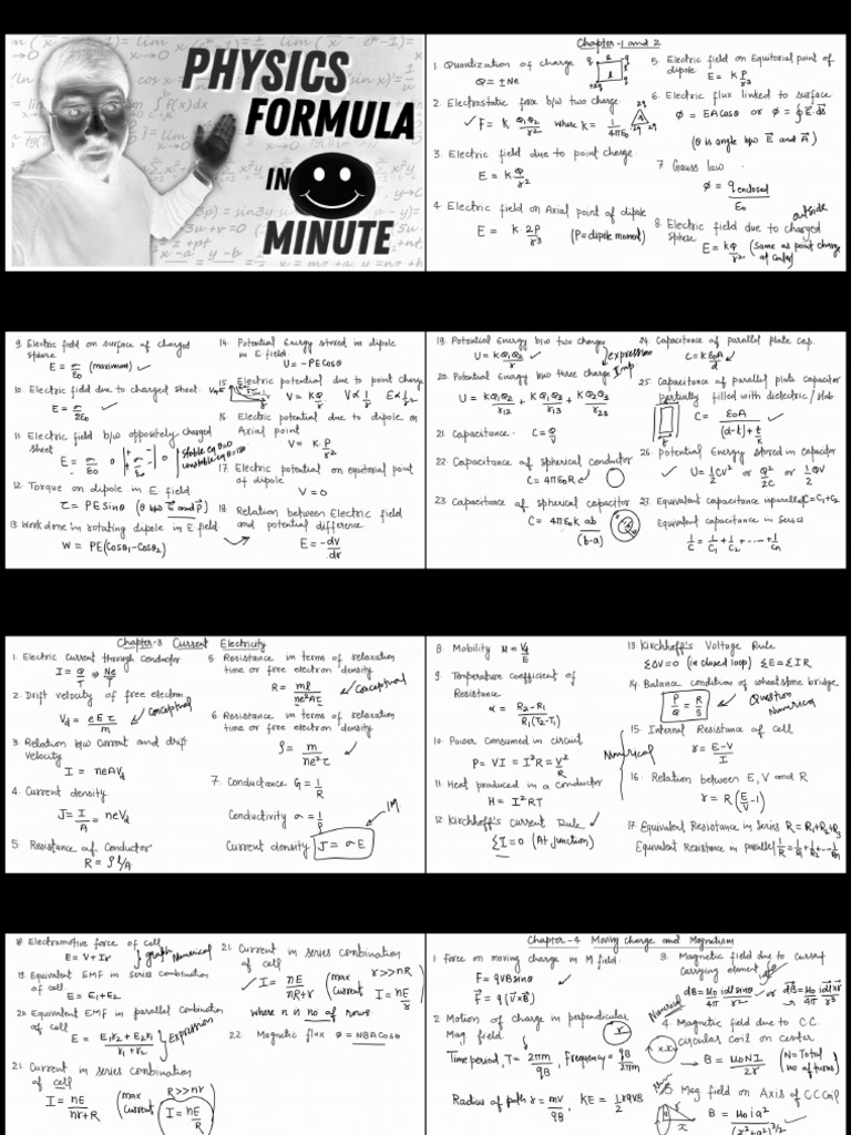 Formula Physics Class 12 | PDF