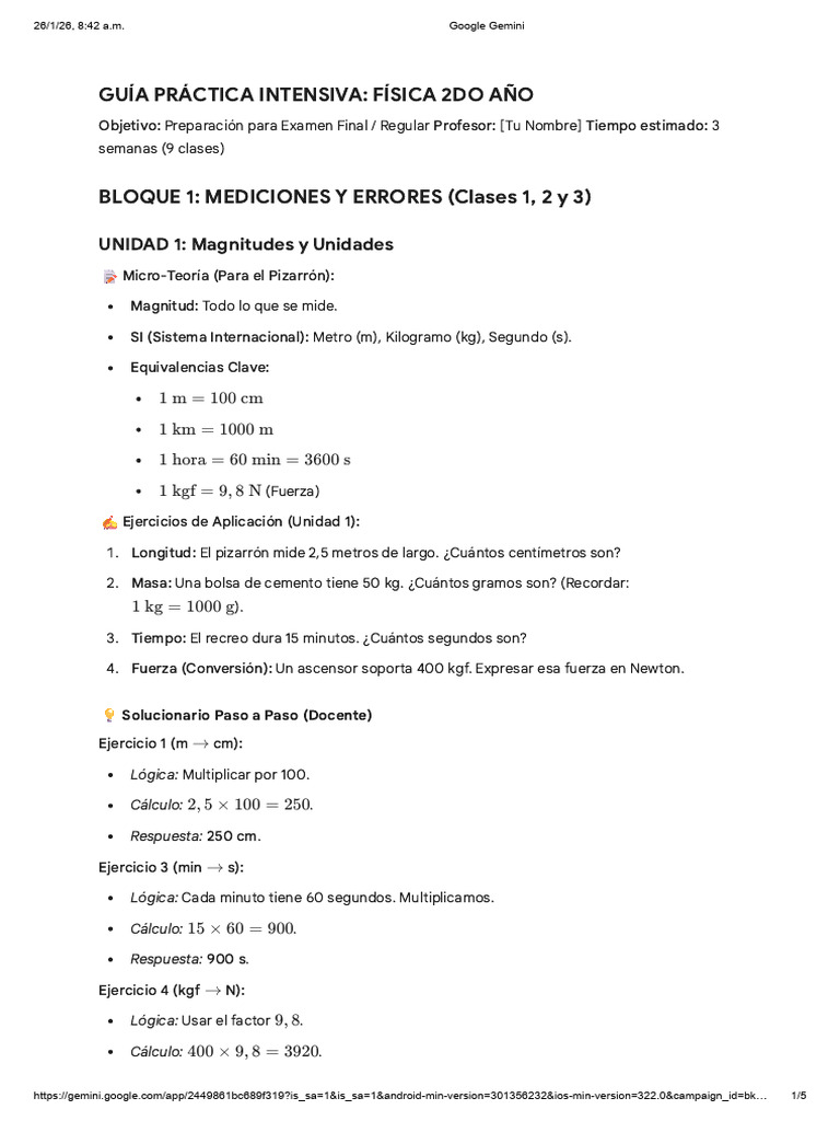 FISICA 2 EETE PERICO - Apuntes para Rendir | PDF | Kilogramo | Medición