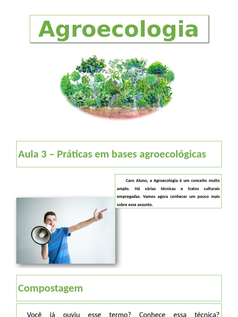 Agroecologia - Aula 3 | PDF | Composto | Fertilizante