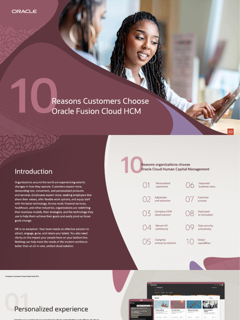 Oracle TOP 10 Reasons Cloud HCM Brochure | PDF | Human Resource ...