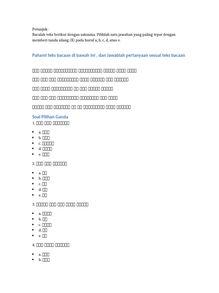 Latihan Soal Tema Musim | PDF
