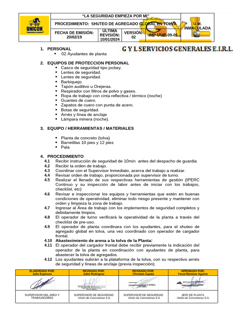 Imp-unip09-05 Shuteo de Agregado Global en Tolva | PDF