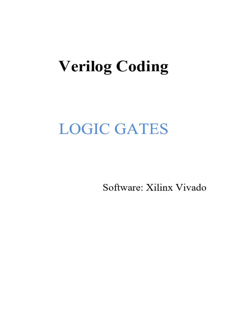 Logic Gates Verilog Codes | PDF