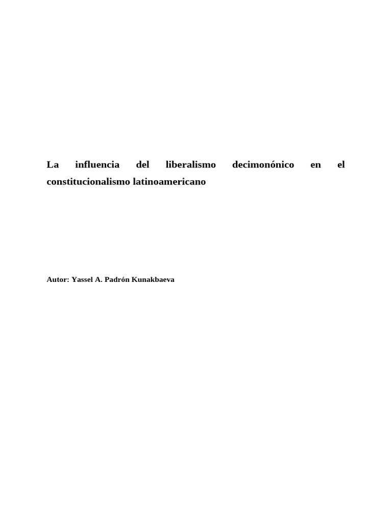 Estado de Derecho - Yassel Padrón | PDF | Conservatismo | Constitución