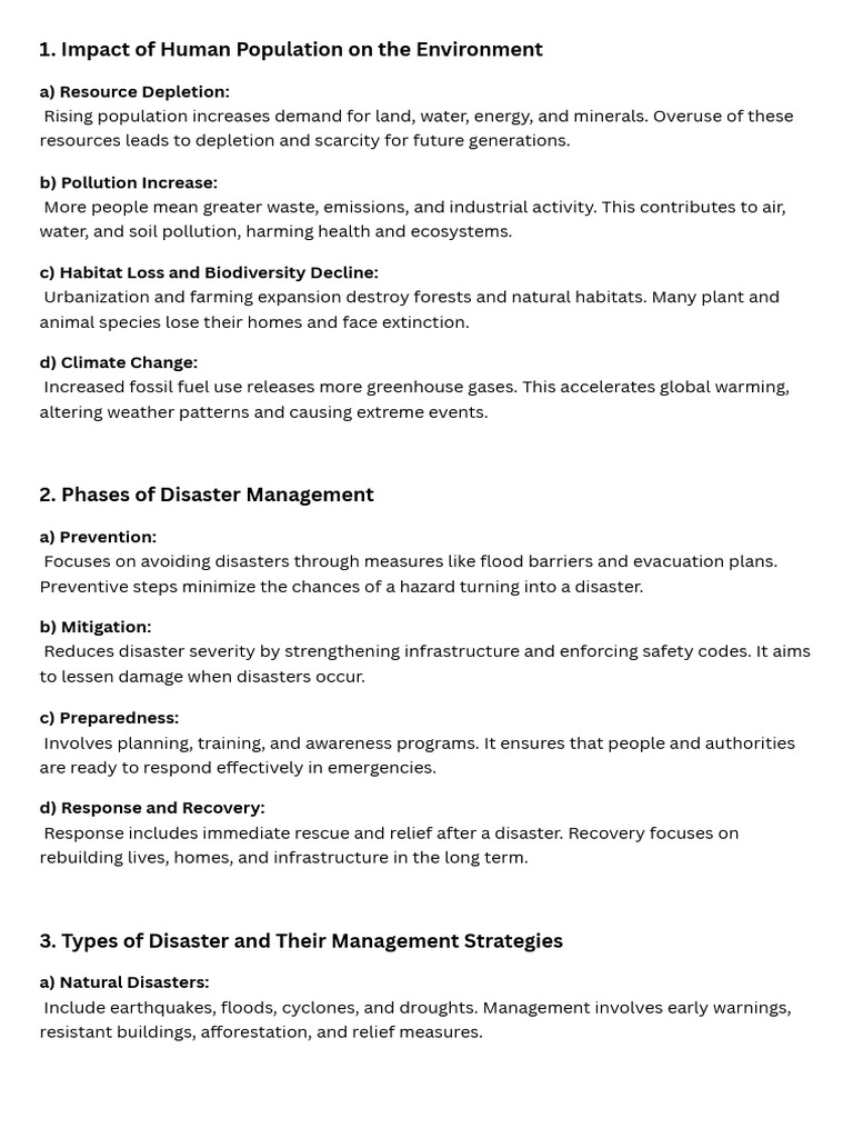 Impact of Human Population On The Environment | PDF | Climate Change ...