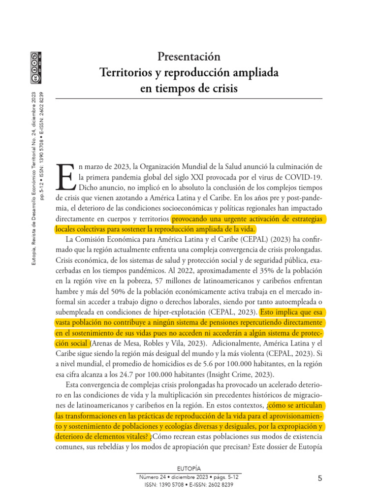 Cielo, C. y Álvarez. Territorios y Reproducción Ampliada | PDF | Economias