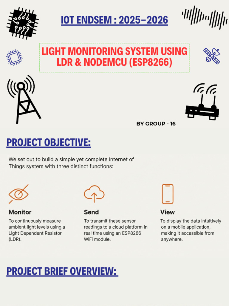 Light Monitoring System Using LDR & NodeMCU (ESP8266) | PDF