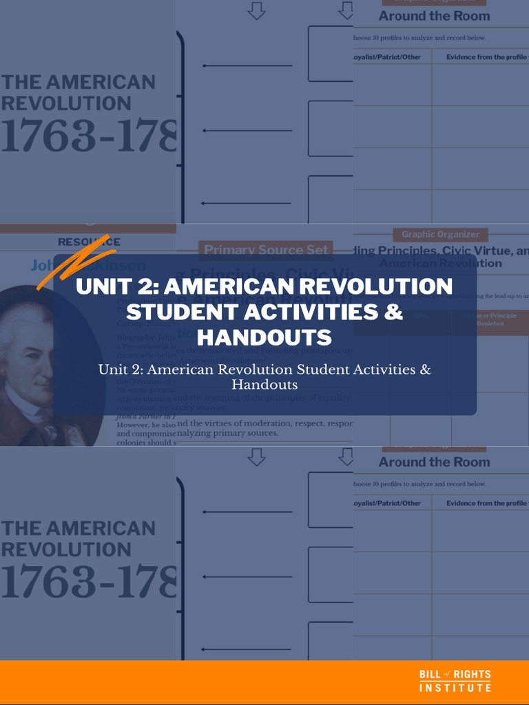 Unit 2 American Revolution Student Activities & Handouts-Book | PDF ...