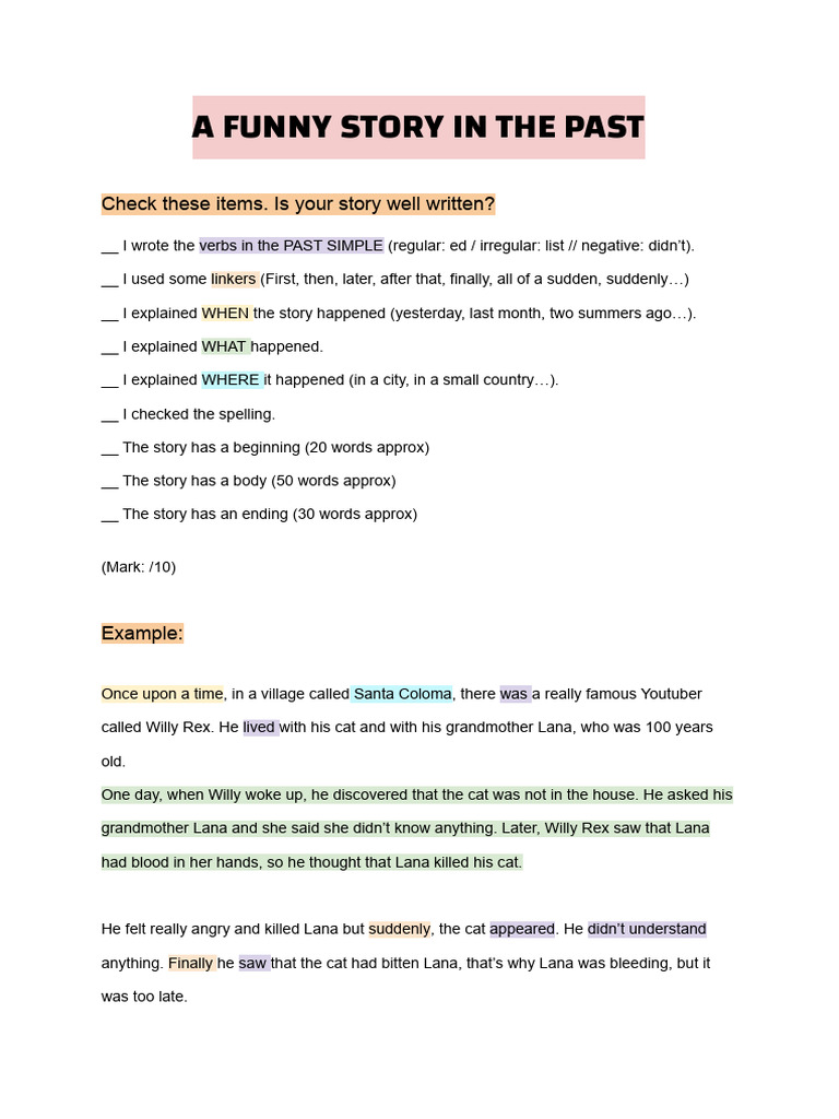 Funny Story in The PAST | PDF