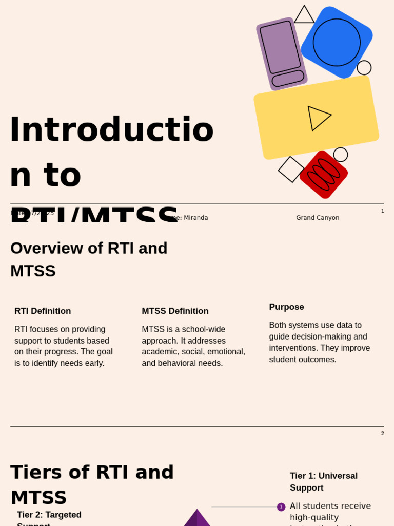 Introduction To RTI - MTSS | PDF | Cognition | Behavior Modification