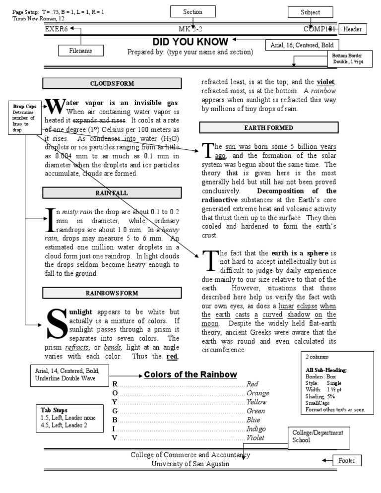 Exer 6 | PDF | Drop (Liquid) | Rainbow