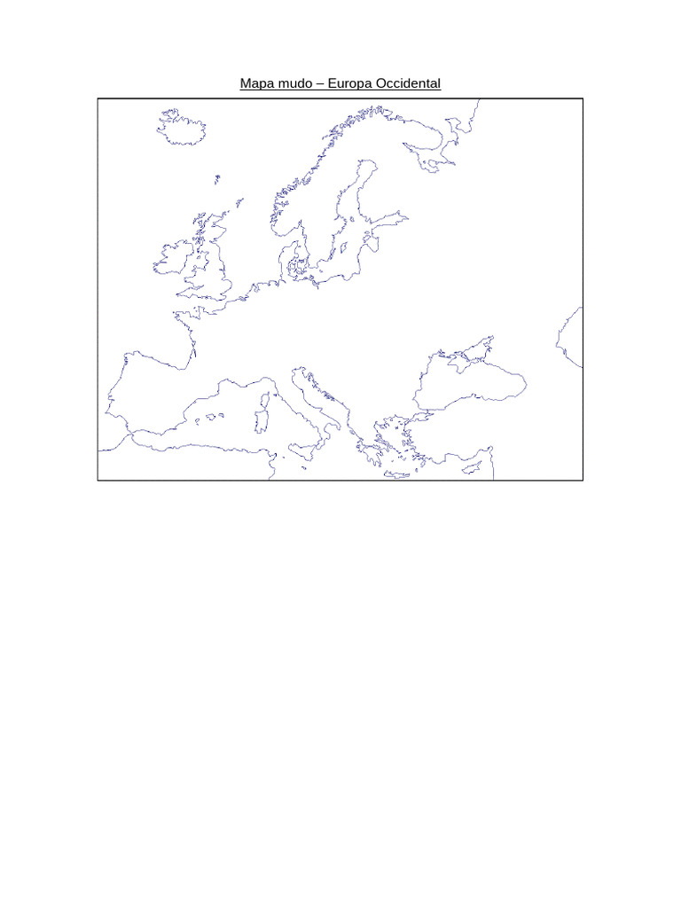 Mapa Mudo - Europa Occidental | PDF