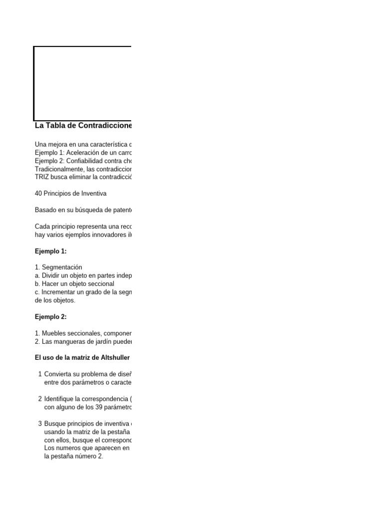 Triz Matriz de Altshuller | PDF | Agua | Oxígeno