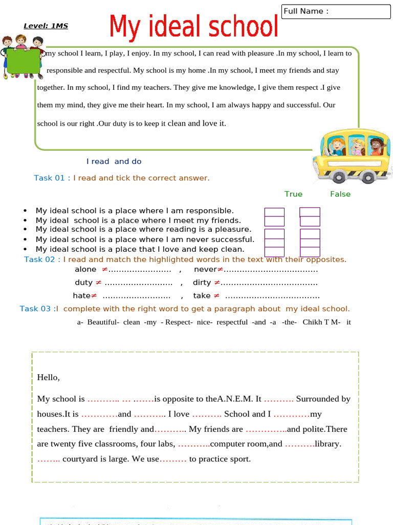 My Ideal School 2018 1am | PDF