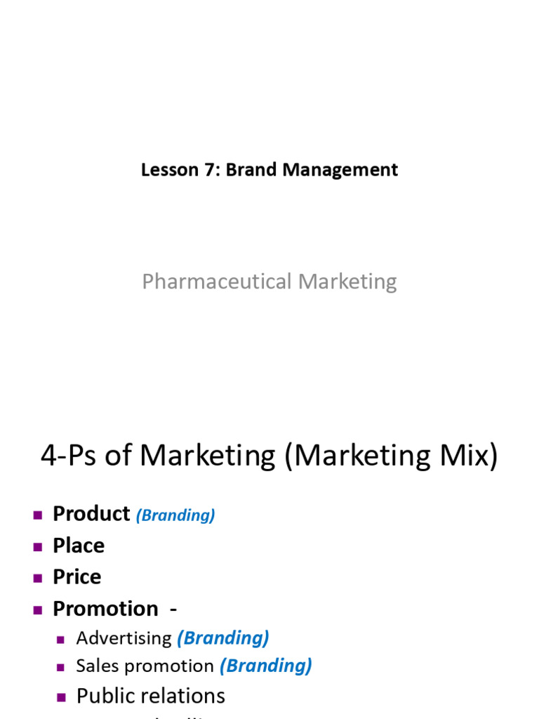 Lesson 7 - Brand Management | PDF | Brand | Marketing