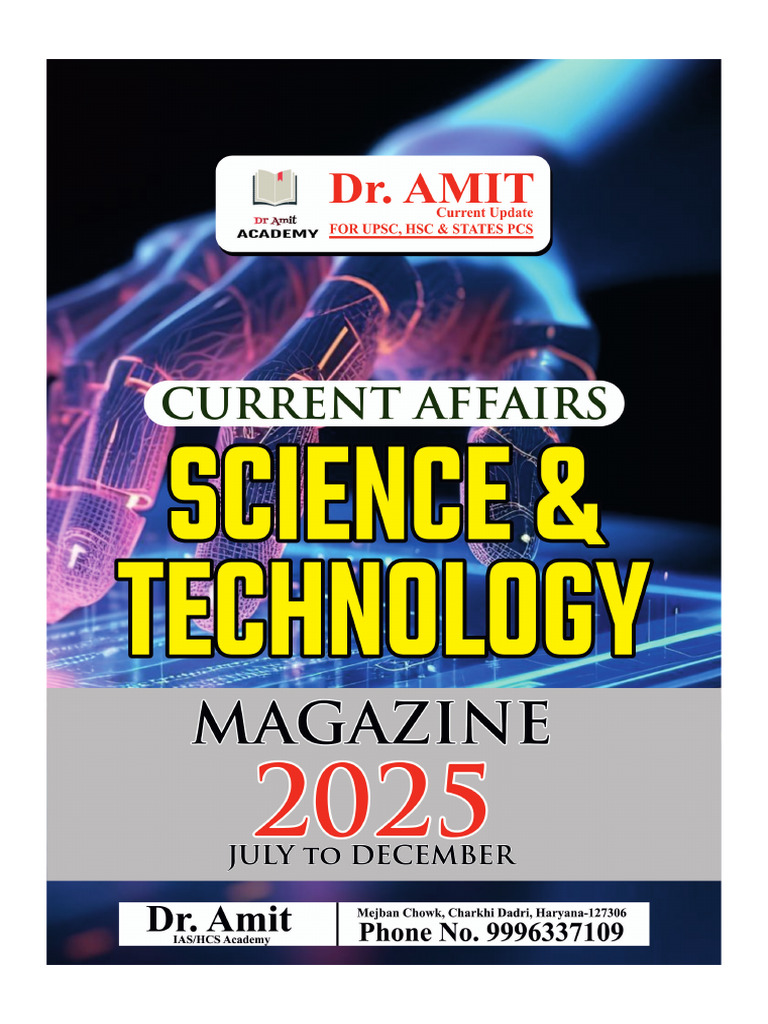 5 Science & Technology (July To Dec 2025) | PDF | Solar Power