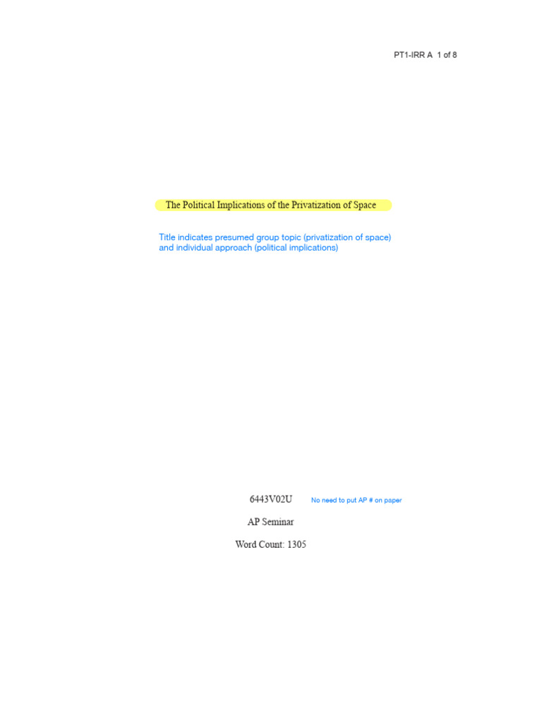 2021 IRR Exemplars Annotated for AP seminar | PDF | Dogs