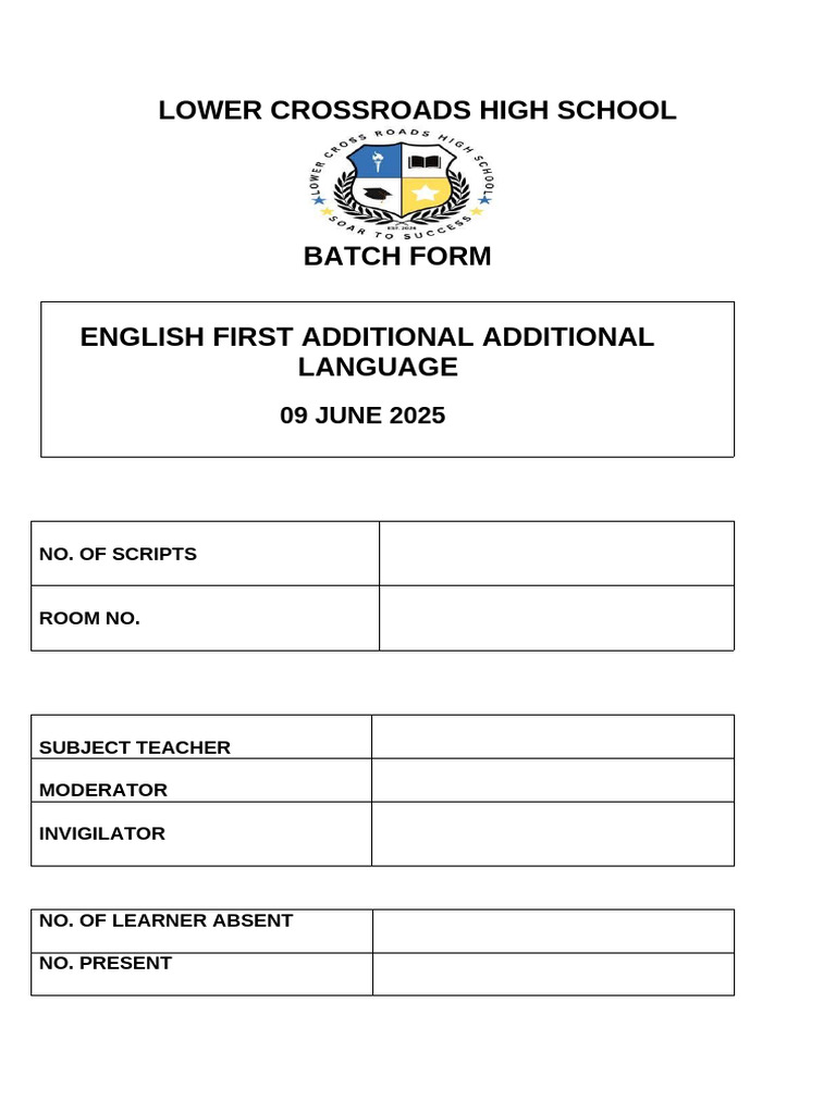 Batch Form 1 | PDF