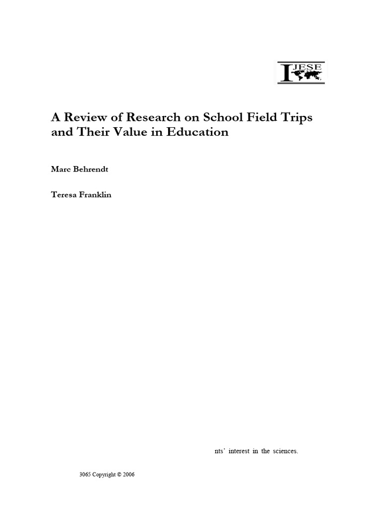 A Review of ...Field Trips Behrendt and Franklin | PDF