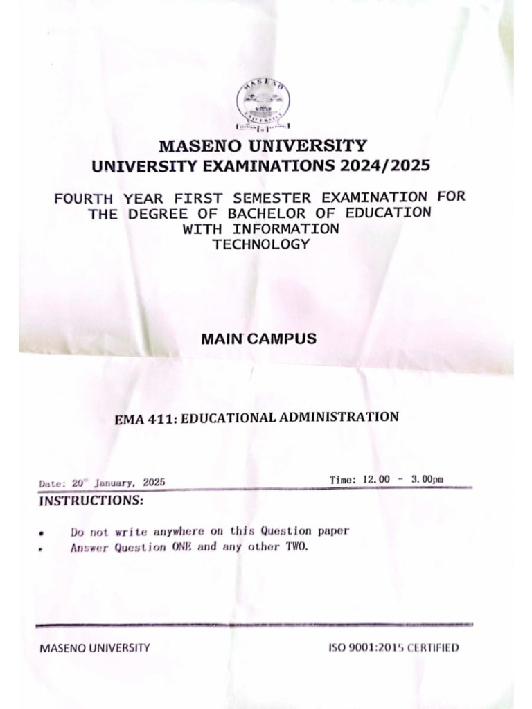 Ema 411 2024-2025 Past Paper | PDF