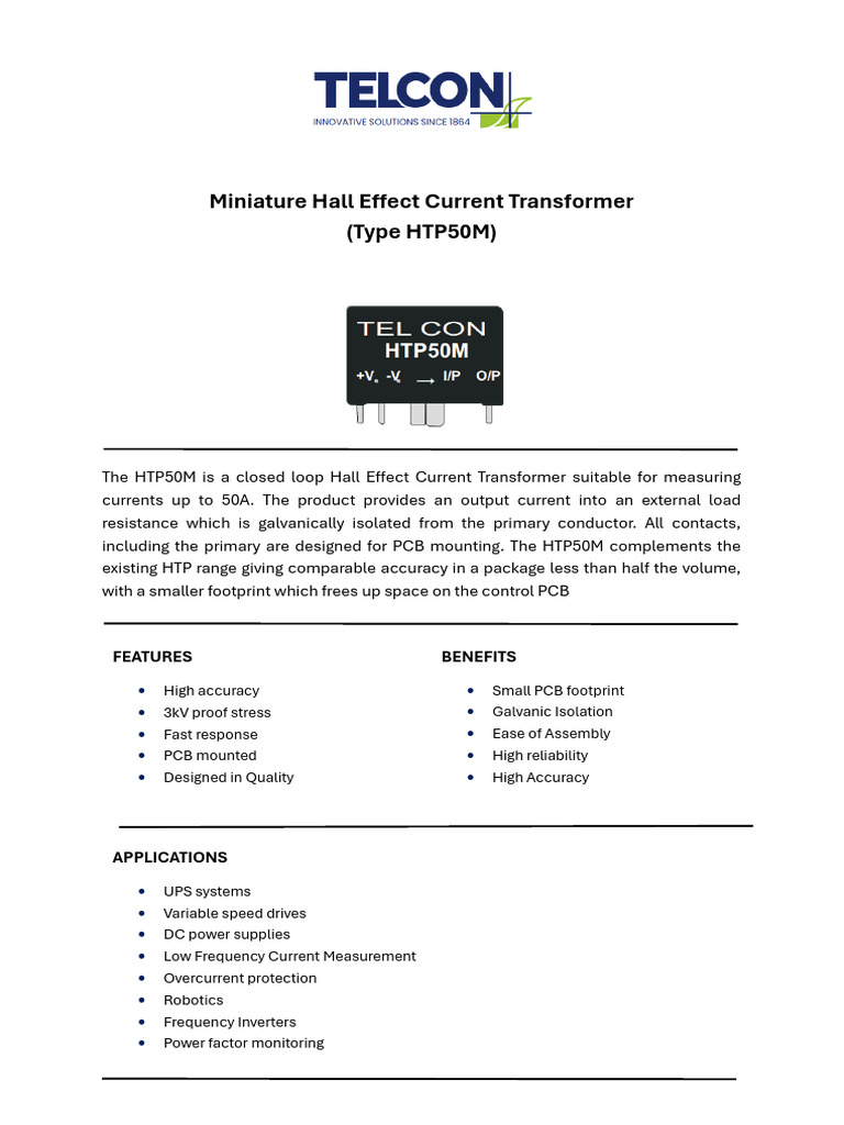 Telcon HTP50M Data Sheet Feb25 | PDF