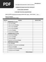 CSEC Social Studies Assessment Cover Sheet | PDF